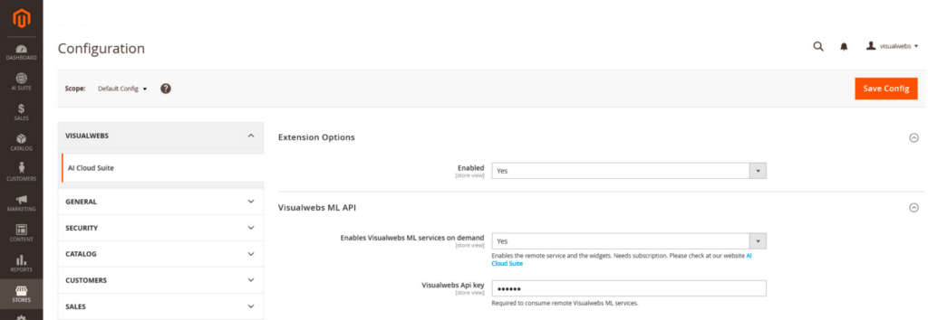 AI Cloud Suite » Visualwebs